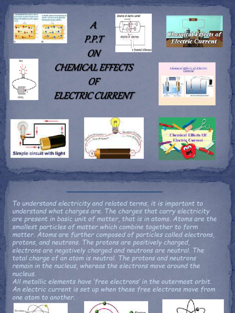 Chemical Effects of Electric Current | PDF | Electric Current | Electrolyte