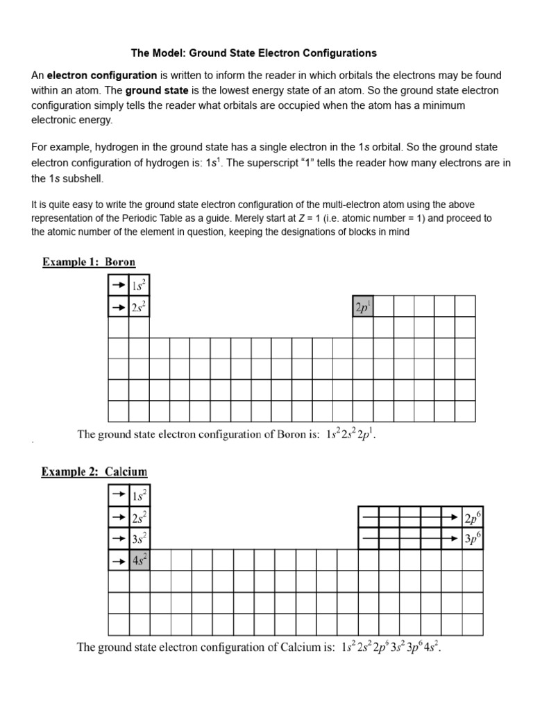 Guided Electron Configurations | PDF | Electron Configuration | Atomic ...
