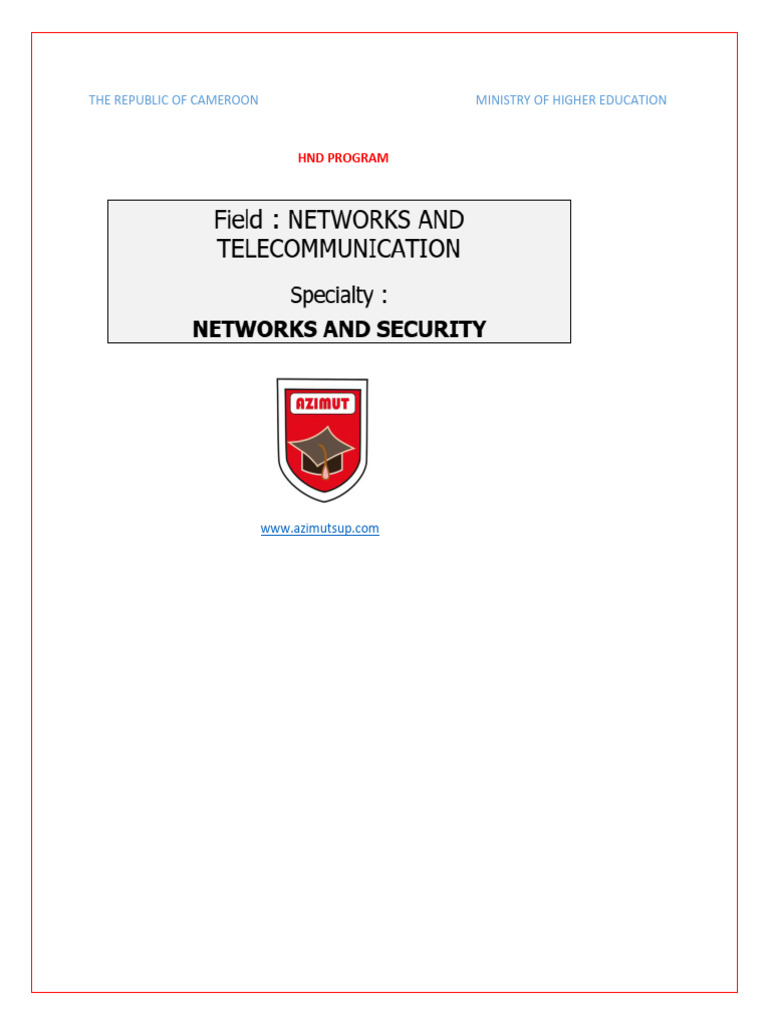 HND in Network and Security Program | PDF | Computer Network | Electrical Network