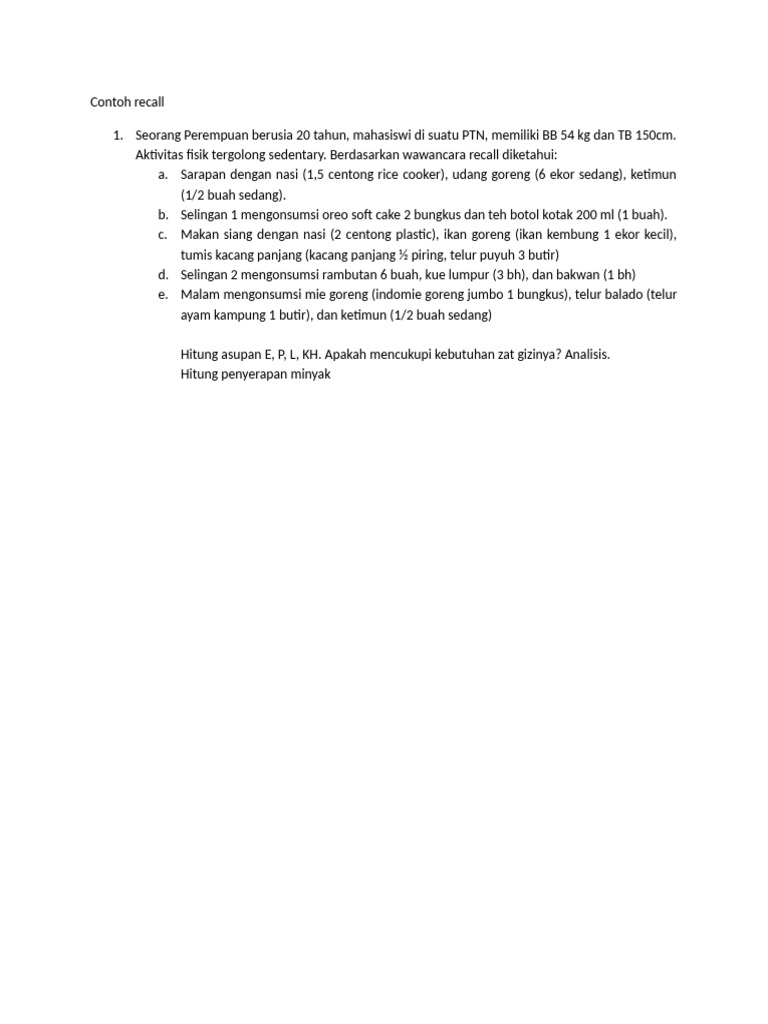 Contoh Recall | PDF