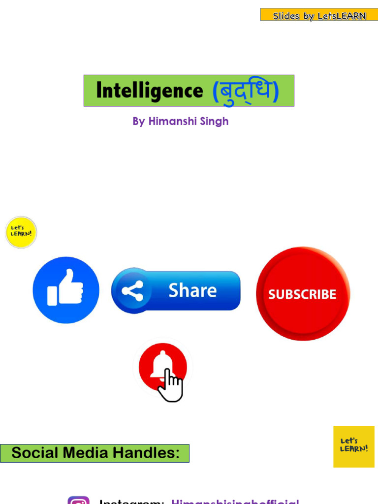 719) Intelligence | PDF | Intelligence Quotient | Learning