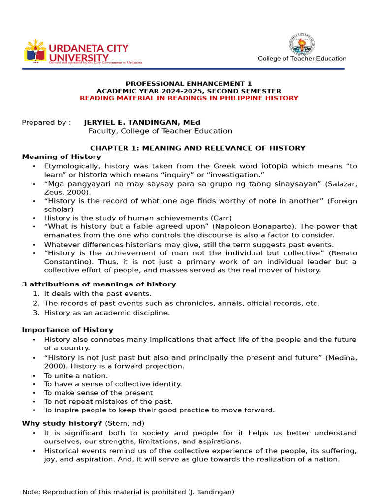 Prelim 1, Readings in The Philippine History | PDF | Constitution ...