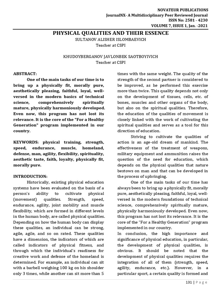 Physical Qualities and Their Essence Ac48a3e5 | PDF | Breathing ...