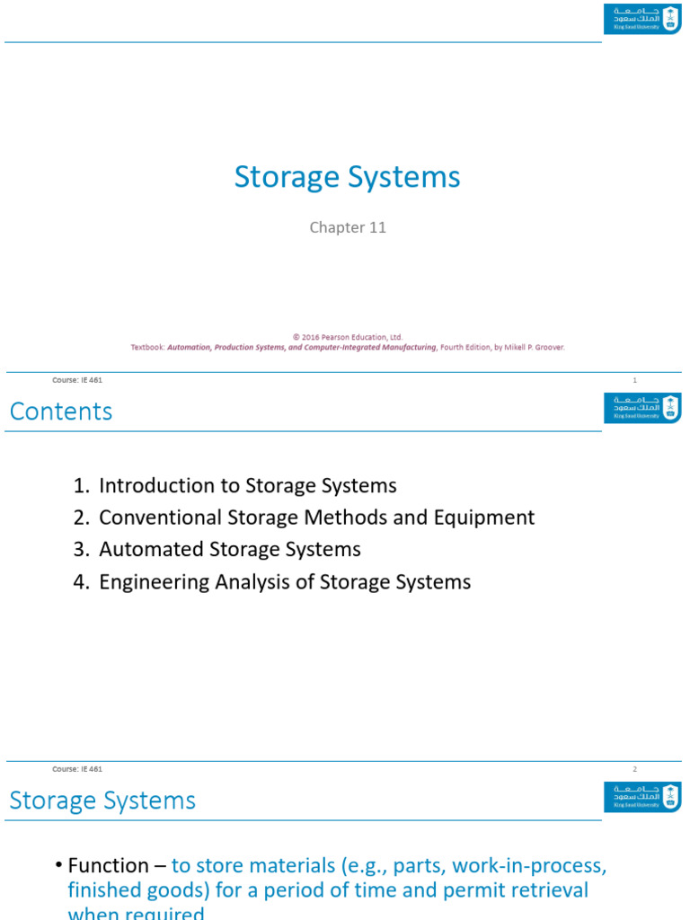 IE461-Lecture 04 - Storage Systems | PDF