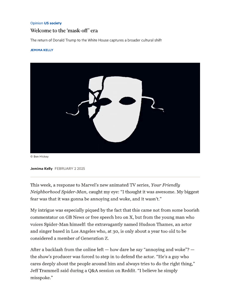 Welcome To The Mask-Off' Era | PDF