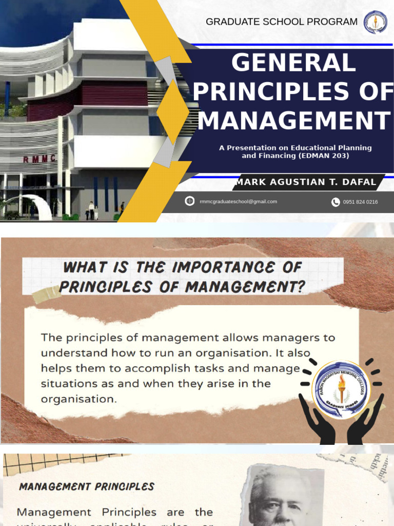 GENERAL PRINCIPLES OF MANAGEMENT | PDF