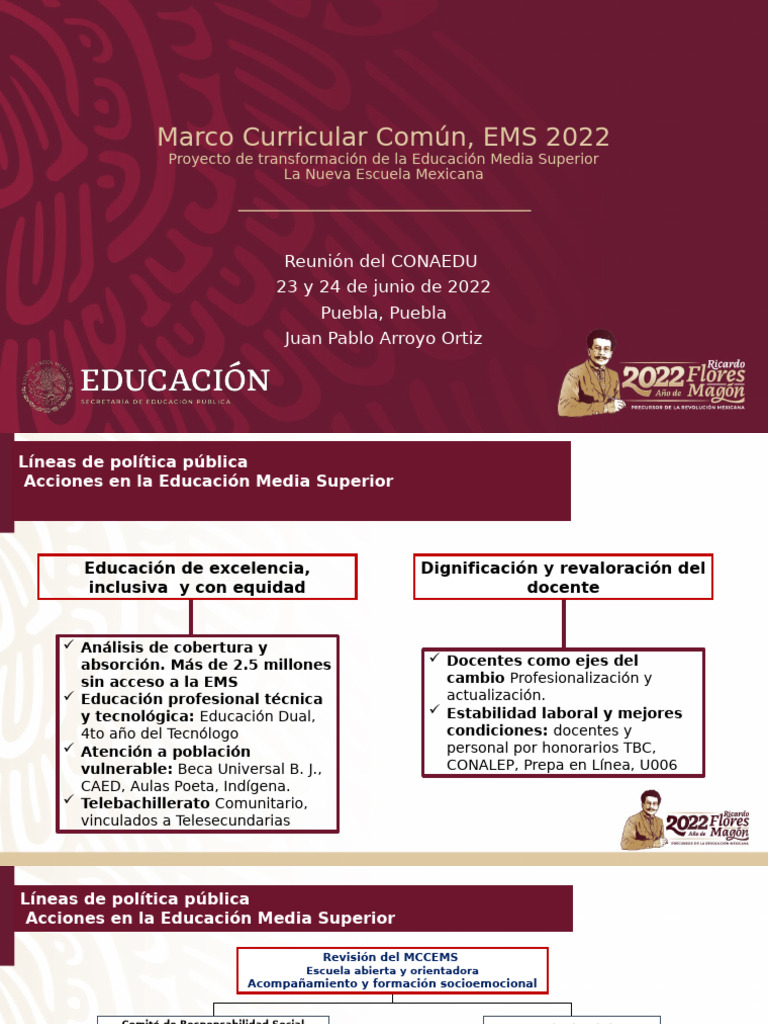Propuesta de Marco Curricular EMS 2022 | PDF | Plan de estudios | Enseñando