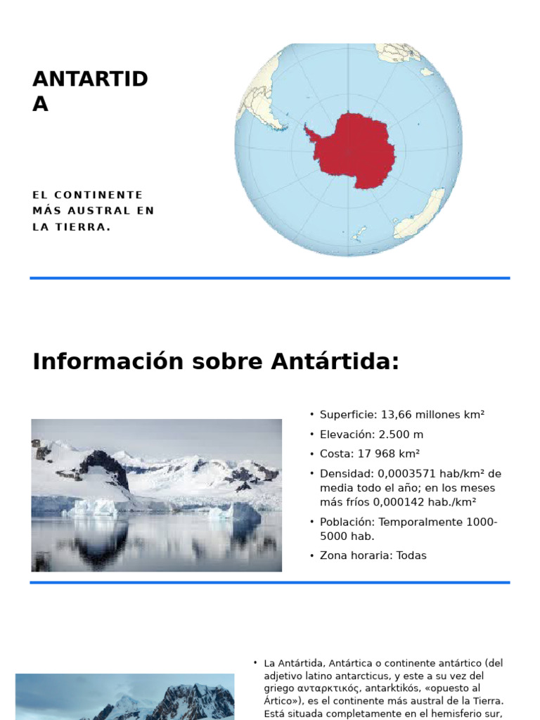 ANTARTIDA | PDF | Antártida | Geografía Física