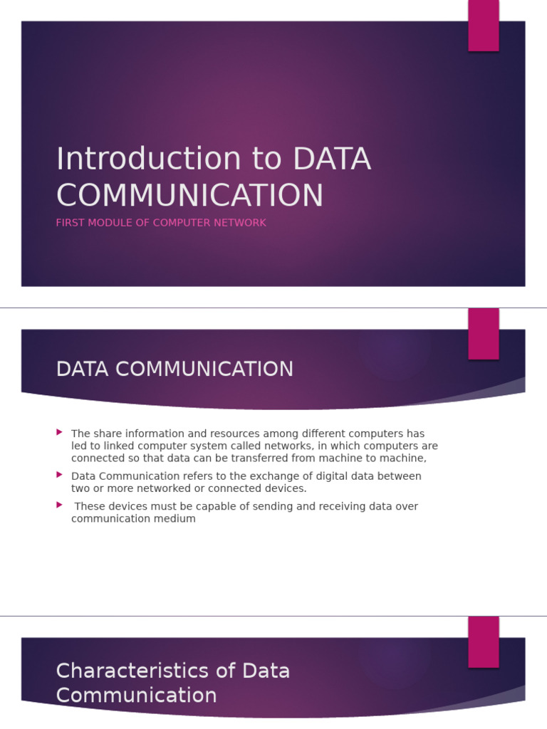 Introduction To DATA COMMUNICATION | PDF | Network Topology | Computer Network