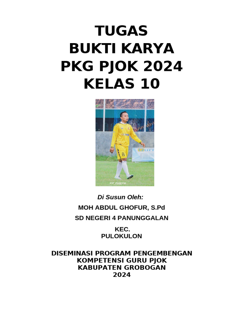 BUKTI KARYA Tugas Modul Ajar PKG PJOK Kelas IV (Gerak Dasar Lokomotor) - GHOFUR | PDF