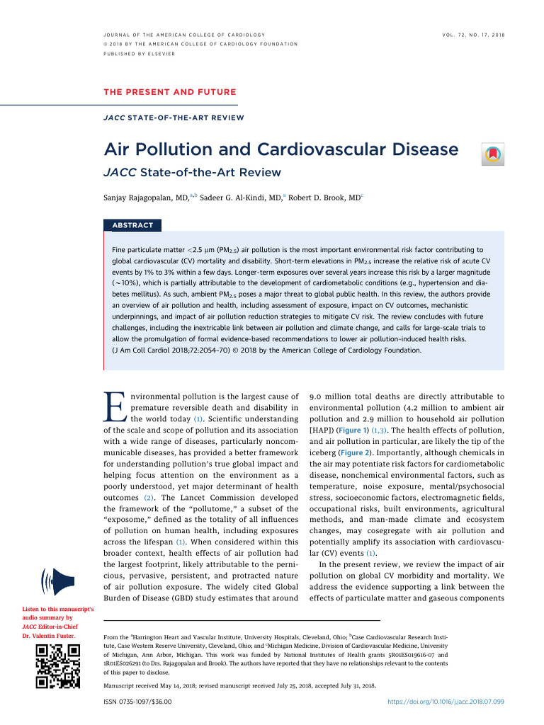 Air Pollution's Impact on Heart Health | PDF | Particulates | Air Pollution