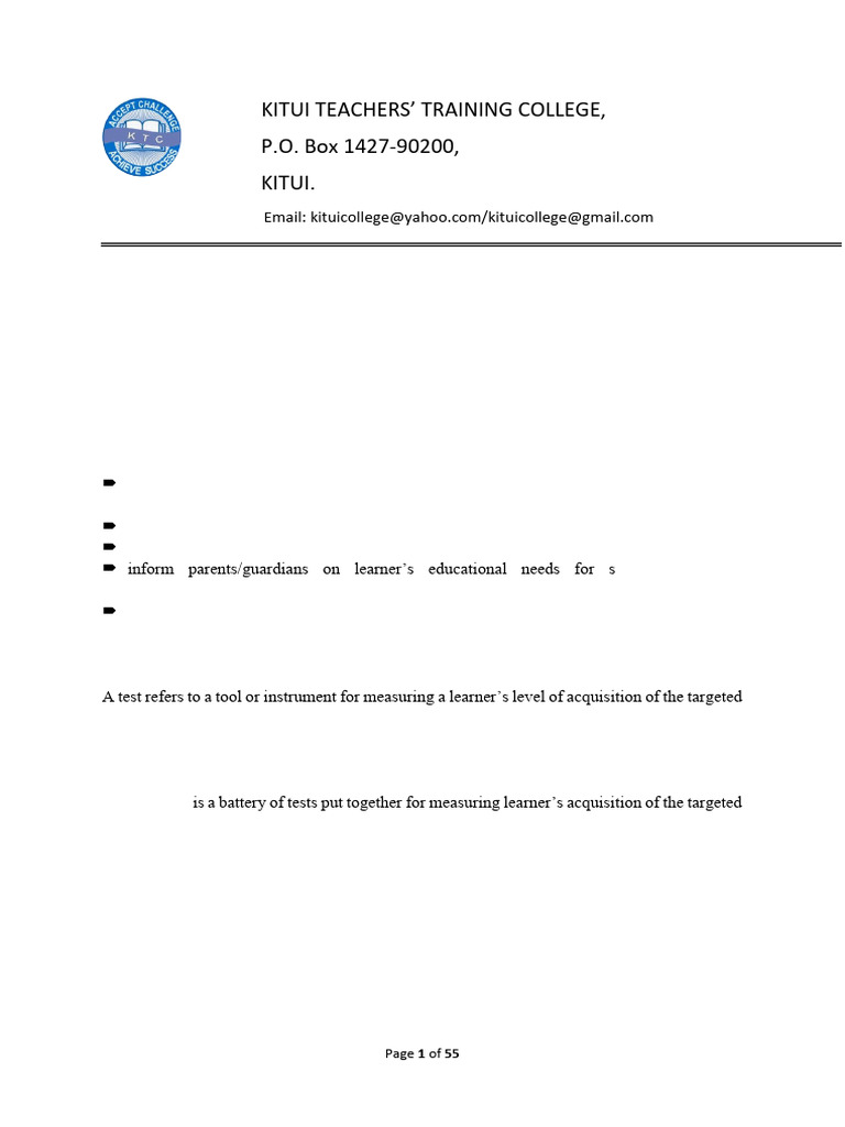 Ea Notes 2024 Final | PDF | Educational Assessment | Learning