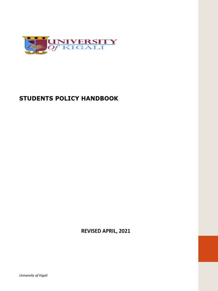 Student Policy Handbook | PDF | Academic Degree | University And ...