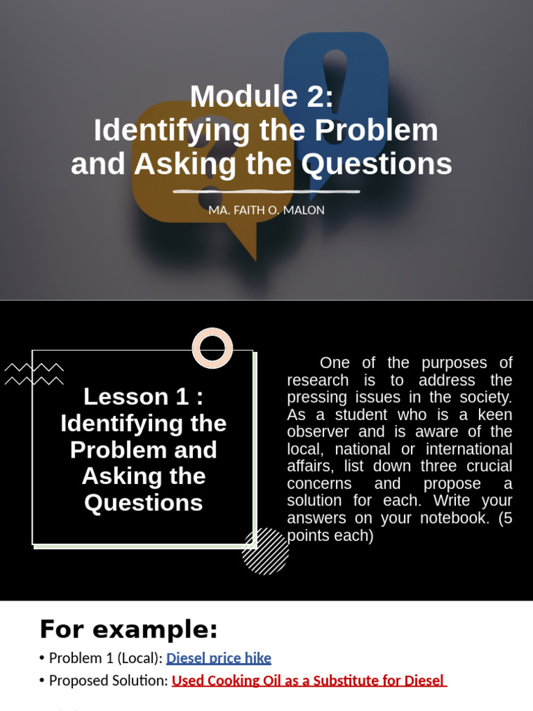 ppt-Q3-Module 2 Identifying The Problem | PDF | Hypothesis | Null ...