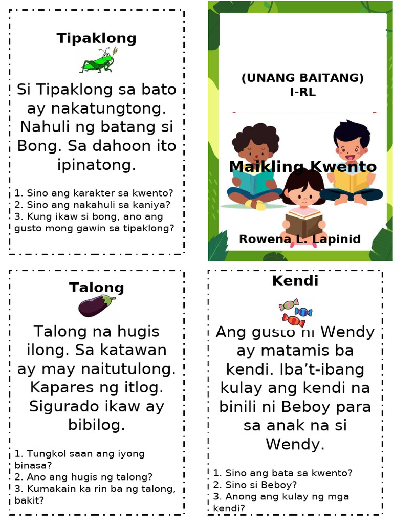 BASAHON FILIPINO Maikling Kwento | PDF