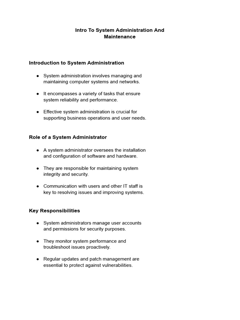 Reviewer System Administration & Maintenance | PDF | Cloud Computing ...