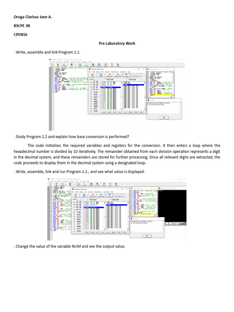 Assembly Language Lab Guide | PDF