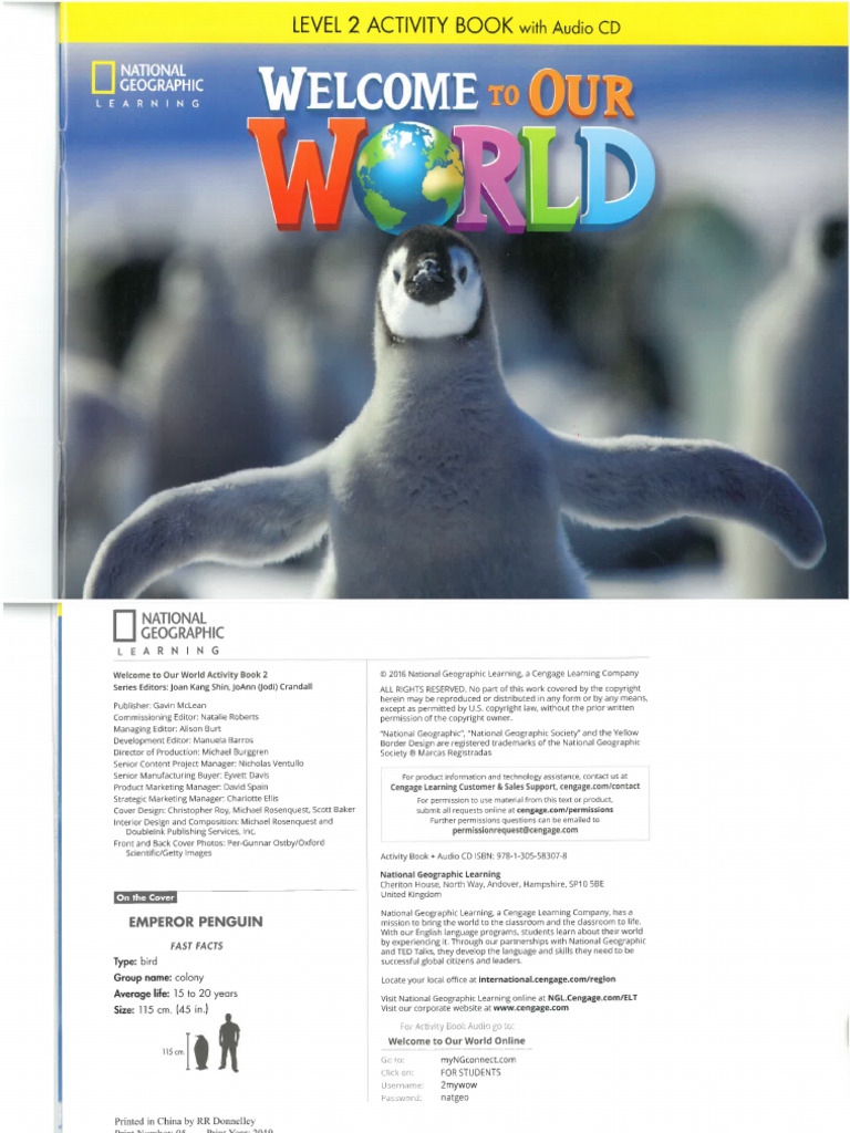 Welcome To Our World - Level 2 Activity Book National Geo | PDF