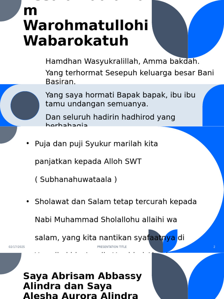Halal Bi Halal Bani Basiran 2025 | PDF
