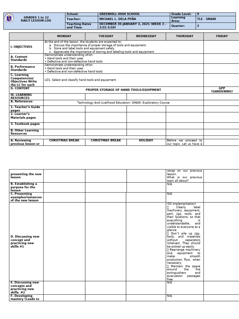 Q3-w3 | PDF | Learning