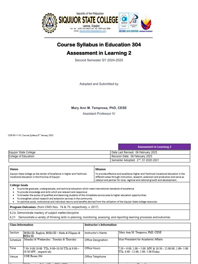 Assessment-in-Learning | PDF | Educational Assessment | Learning