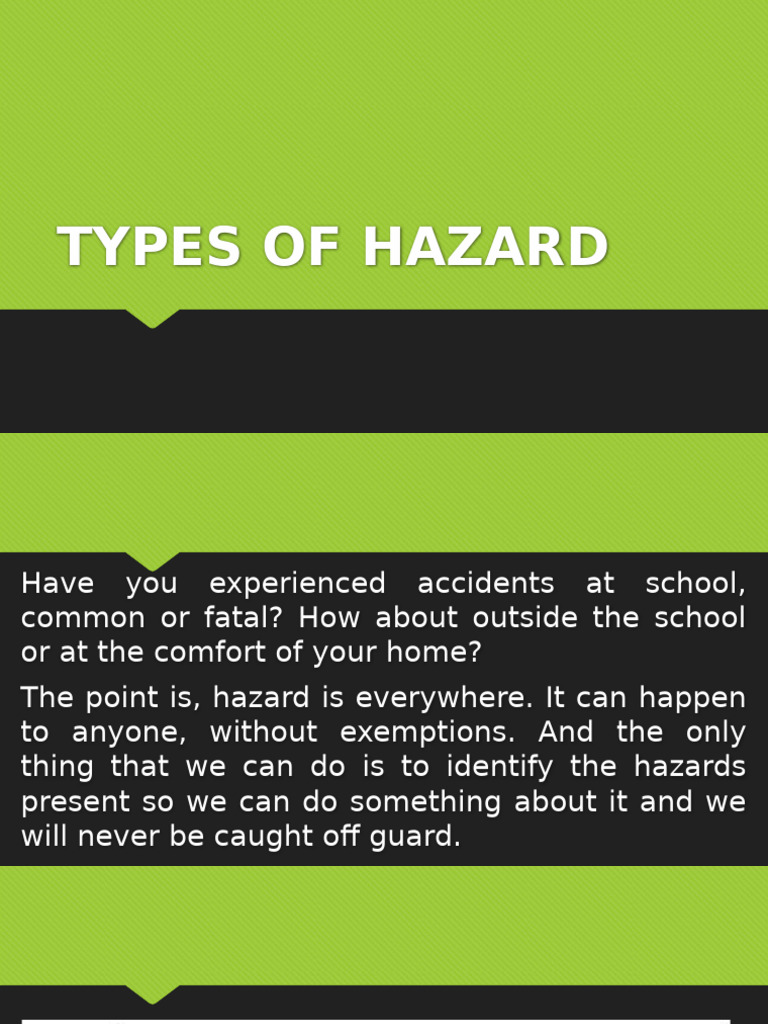 Types of Hazards Explained | PDF