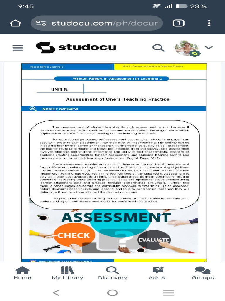 Unit 5-Assessment of One's Teaching Practice | PDF