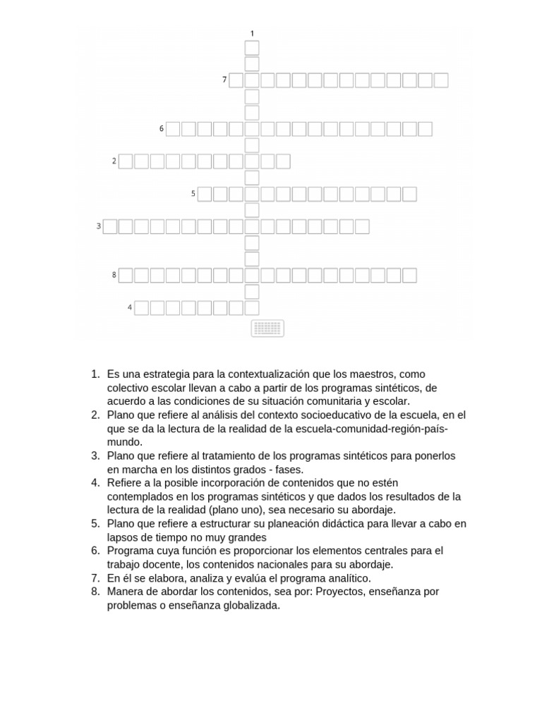 Crucigrama. Diseño Creativo | PDF