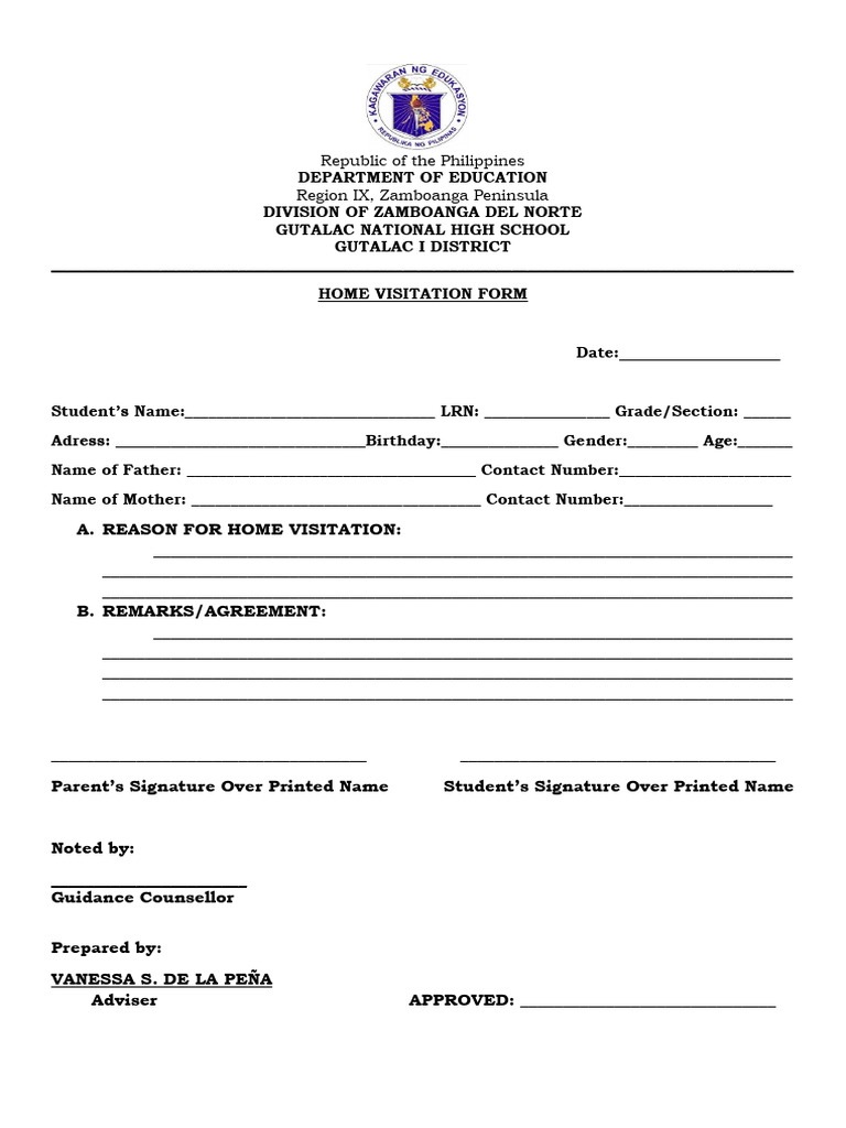 VISITATION FORM | PDF