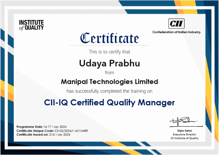 NC Clause#5.4 Training Certificate | PDF