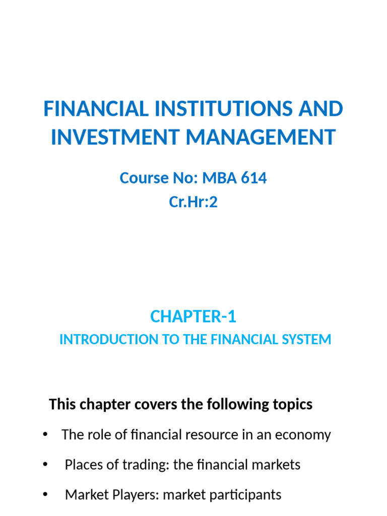 PPT Chapter-1 Copy | PDF | Bonds (Finance) | Financial Markets
