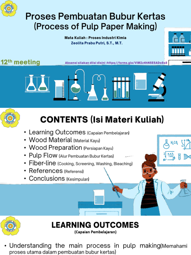 PIK Pertemuan 13 - Proses Industri Pulp Kertas | PDF