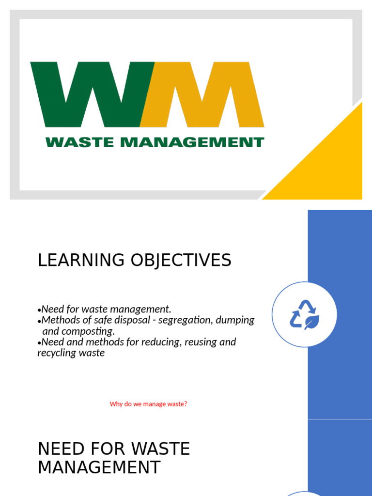 WASTE MANAGEMENT (1) | PDF | Waste | Landfill