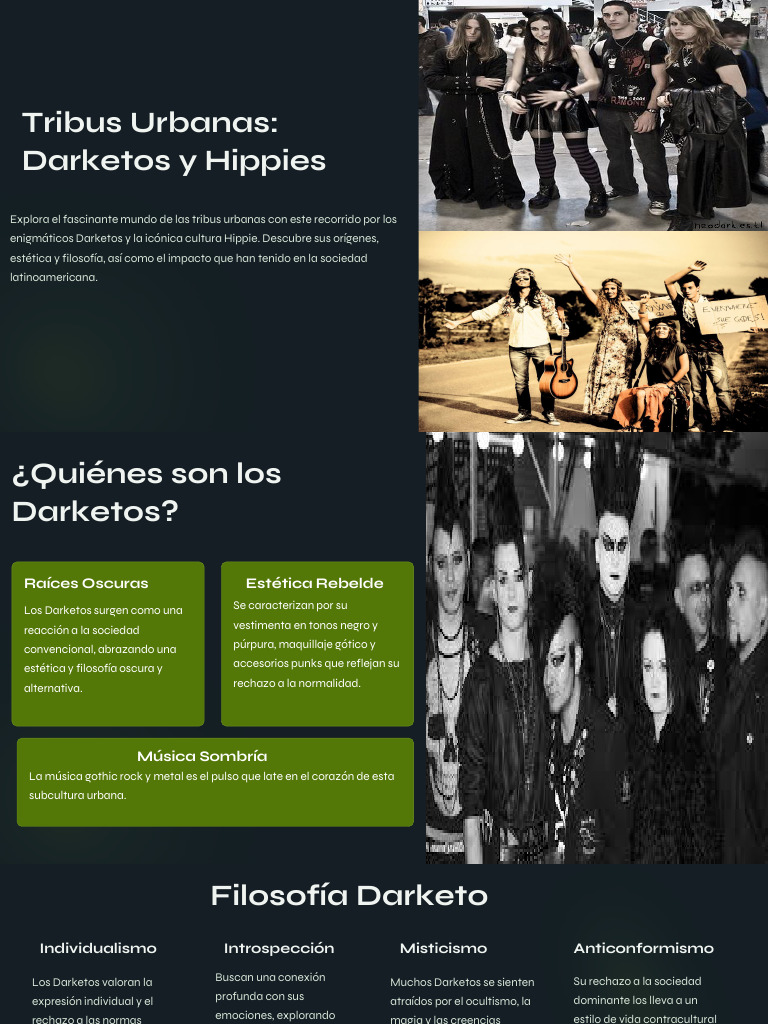Tribus Urbanas Darketos y Hippies | PDF | Hippie | Contracultura