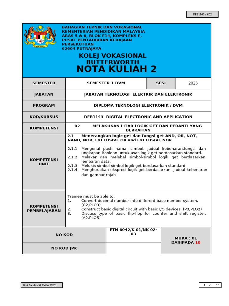 Kertas Penerangan K02 Digital | PDF