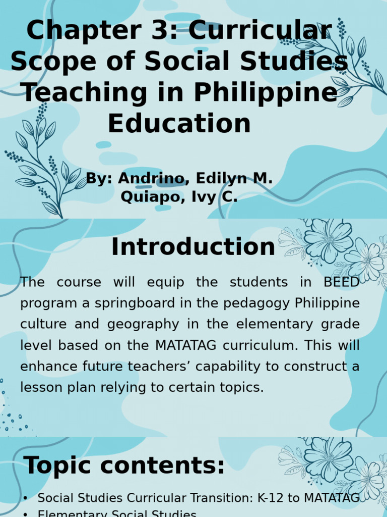 Curricular Scope of Social Studies | PDF