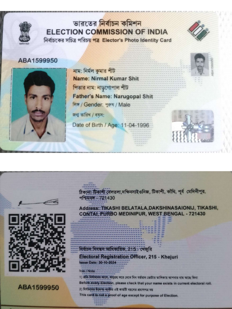 Voter Identity Card | PDF