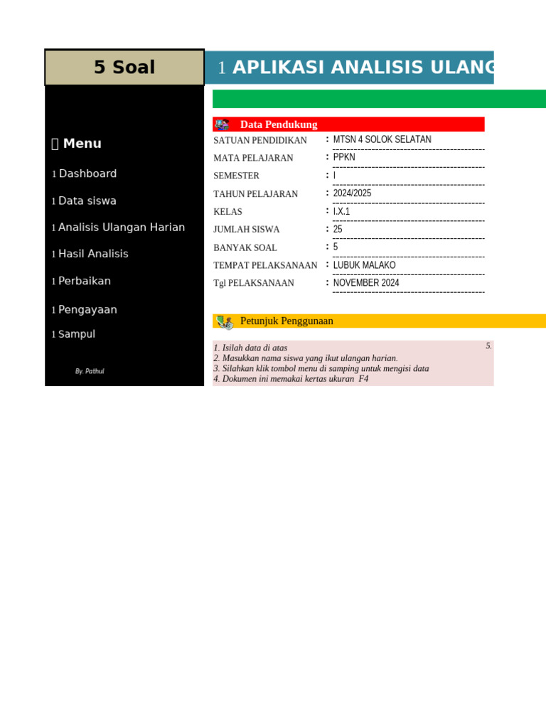 Aplikasi Analisis Uh PPKN Tahun 2024 | PDF