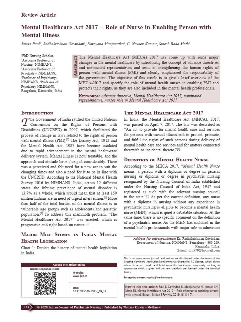 Ijpn_role in Mhca | PDF | Mental Health | Electroconvulsive Therapy
