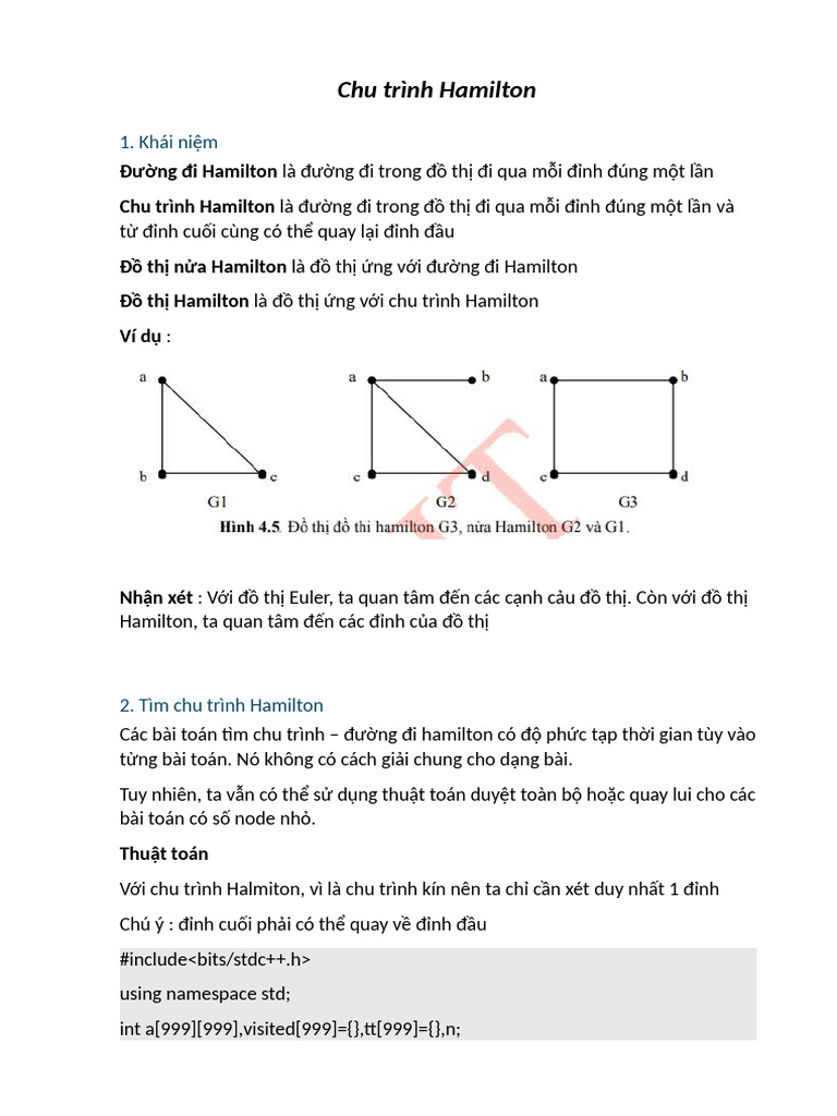 2. Đồ thị Hamilton | PDF