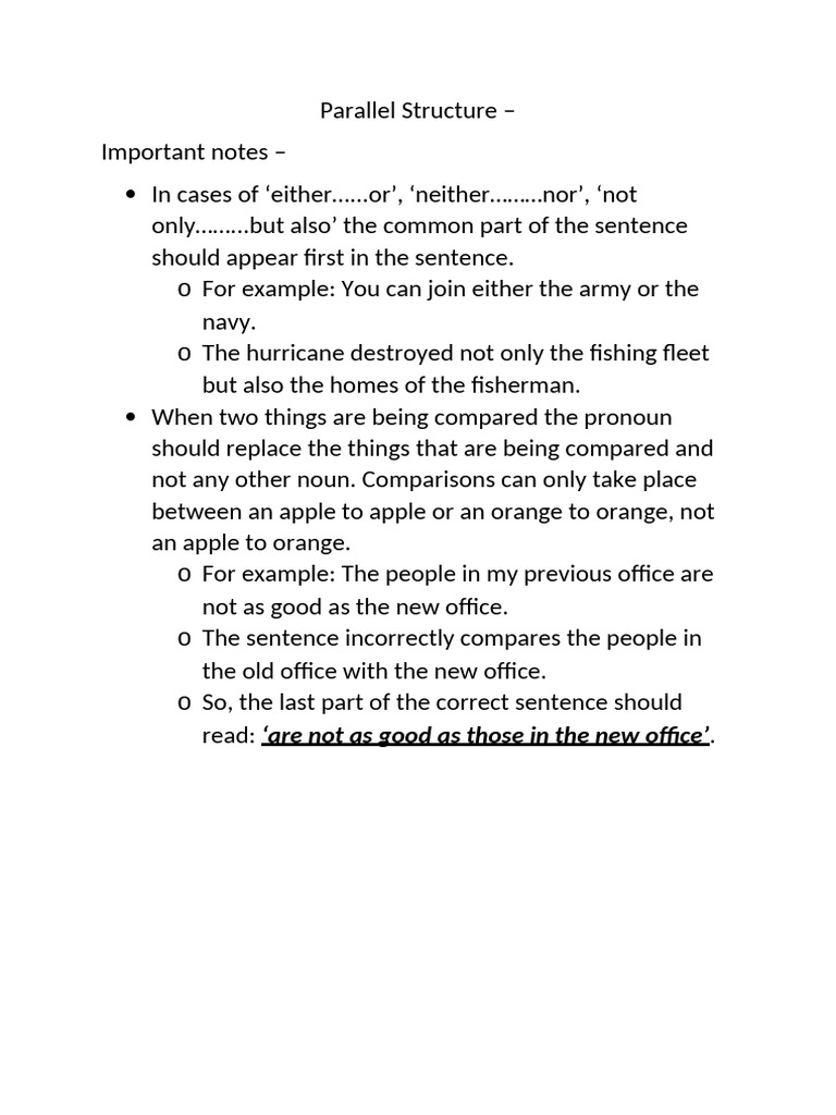 Parallel Structure | PDF