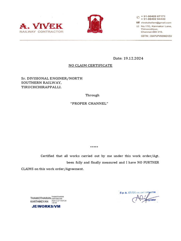 No Claim A4-W19 | PDF