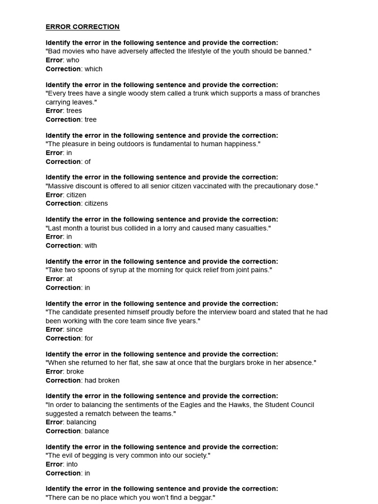 Class 10 English Grammar Practice Worksheet | PDF