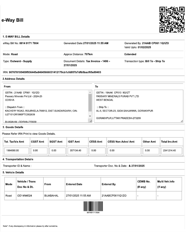 Ewaybill | PDF