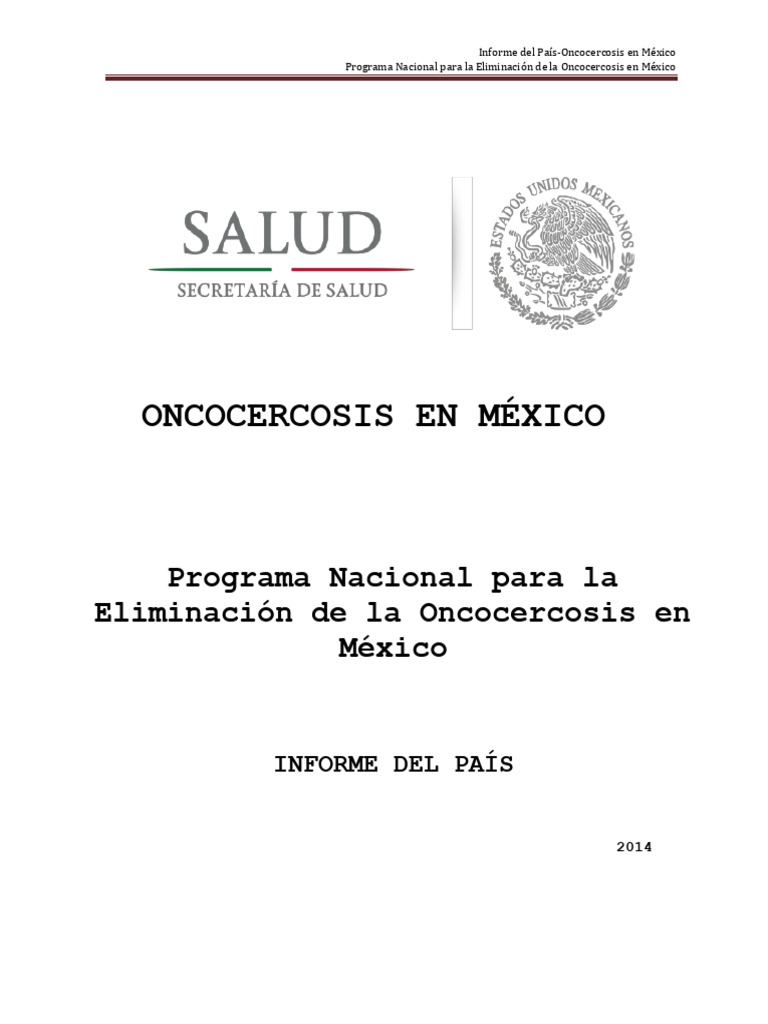 Eliminación de Oncocercosis en México | PDF | México | Medicina CLINICA