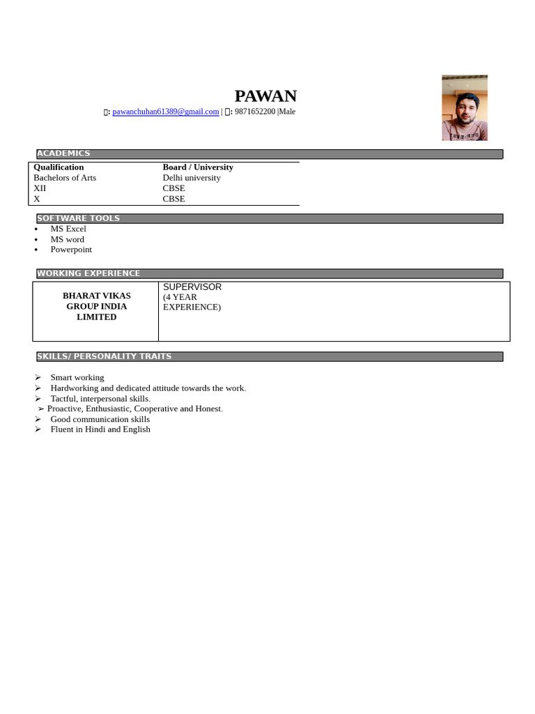 Pawan CV | PDF