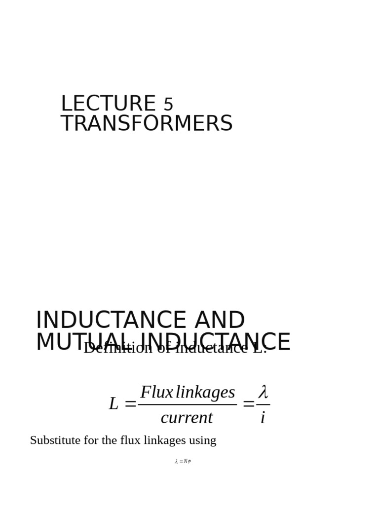 Lecture_5 | PDF | Inductance | Alternating Current