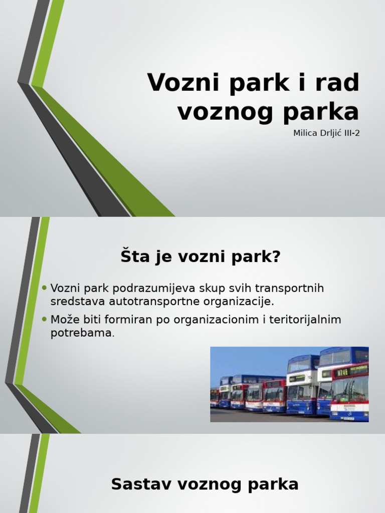 Vozni Park I Rad Voznog Parka Milica Drljić | PDF