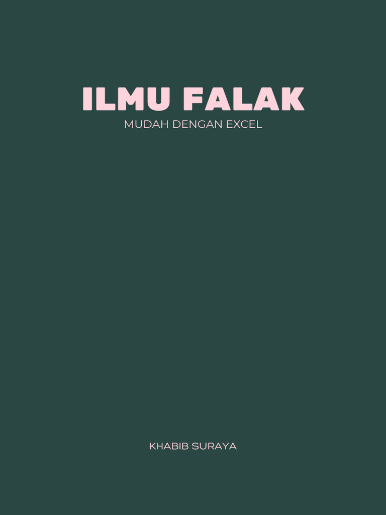 ILMU FALAK MUDAH DENGAN EXCEL | PDF