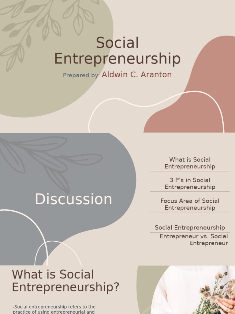 Understanding Social Entrepreneurship | PDF | Social Entrepreneurship ...